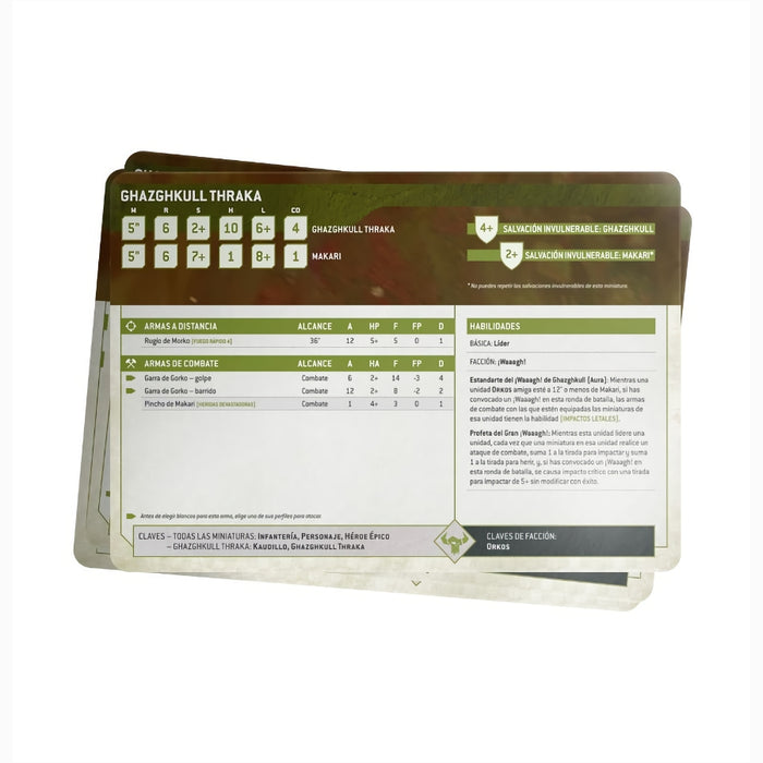 Orks: Datacards 2024 (Español) - WH40k — RedQueen.mx